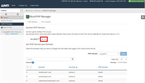 How To Use Multiphp In Whm To Change Your Server S Php Version