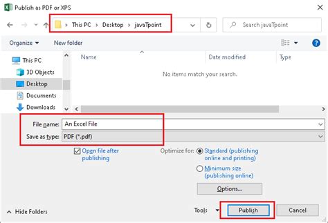 how to save excel file javatpoint