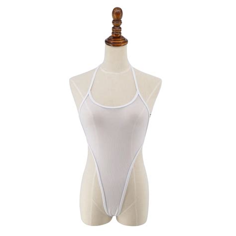 Buy SHERRYLO See Through One Piece Swimsuit High Cut Micro Monokini