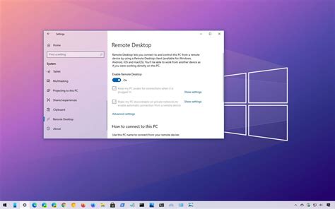 How To Enable Remote Desktop On Windows 10 Pureinfotech