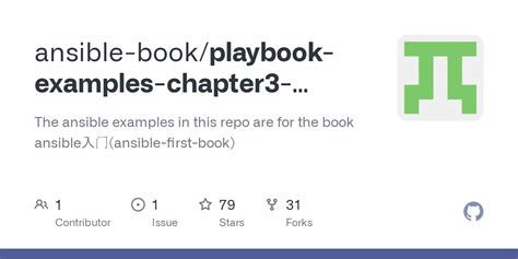 GitHub Ansible Book Playbook Examples Chapter3 Ansible Advanced The