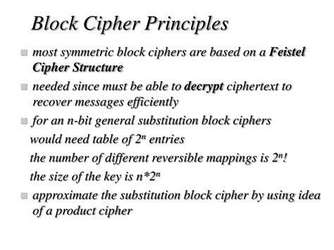 ppt chapter 3 block ciphers and the data encryption standard powerpoint presentation id 5919682