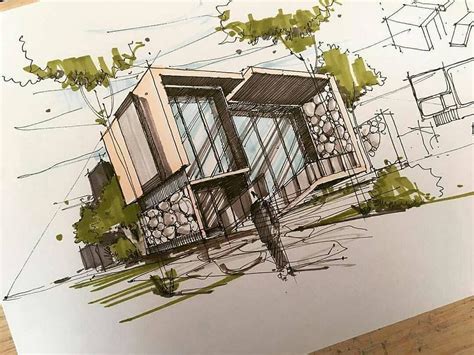 Sketches Croquis Architecture Perspective Drawing Architecture
