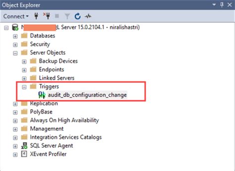 SQL Server Database Configuration Change Alert With DDL Triggers