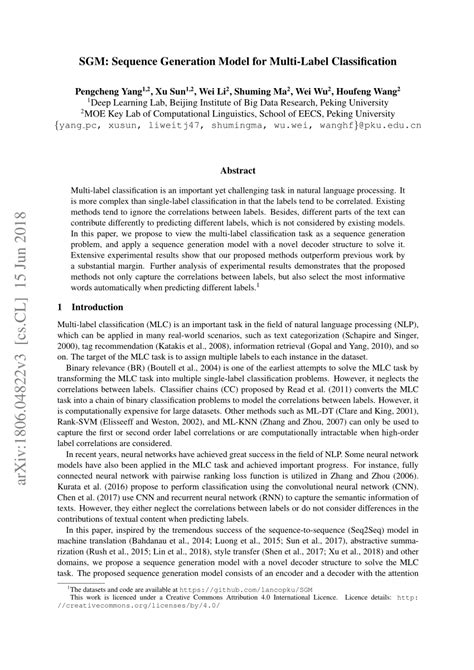pdf sgm sequence generation model for multi label classification