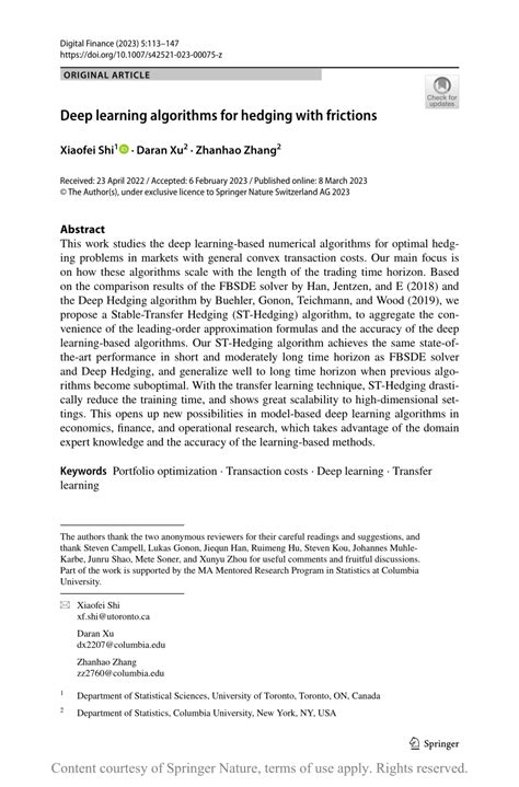 deep learning algorithms for hedging with frictions