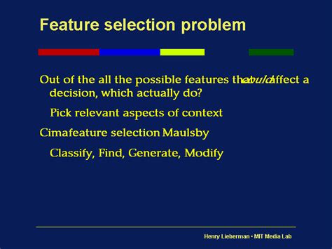 feature selection problem