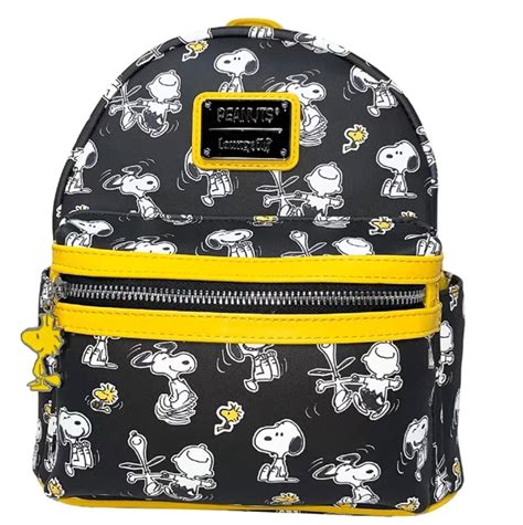 Limited Edition Usa Loungefly Peanuts Snoopy 70th Anniversary Snoopy And Woodstock Backpack Bag