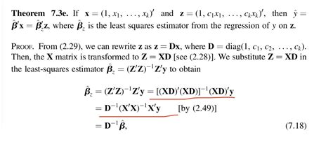 least square estimator issue cross validated