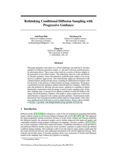 rethinking conditional diffusion sampling with progressive guidance pdf applied mathematics