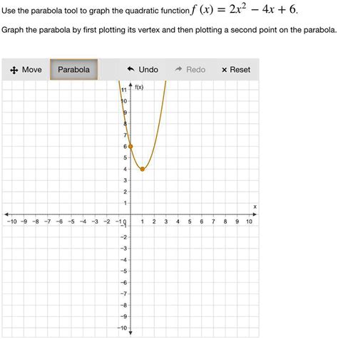 solved can someone confirm if i am correct or not use the parabola tool to graph the