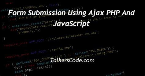 form submission using ajax php and javascript