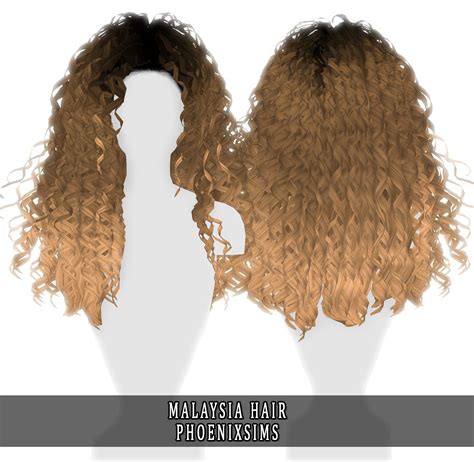 Phoenix Sims — Malaysia Hair 60 Swatches All Lods Hq Mod Sims 4 Curly Hair Sims Sims 4