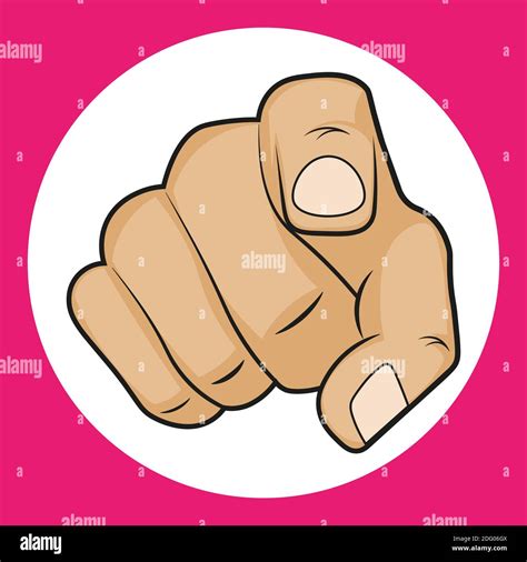Hand With Pointing Finger Vector Illustration Stock Vector Image And Art Alamy