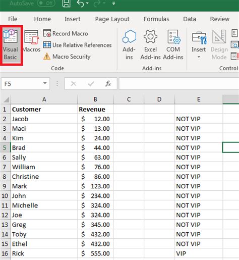 how to start using vba in excel 2019
