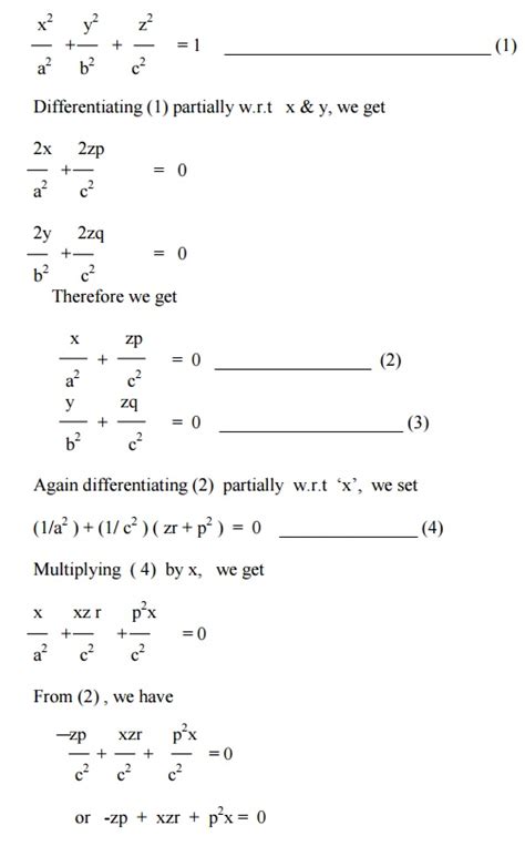 formation of partial differential equations