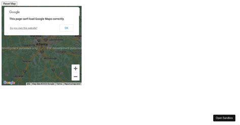 Google Maps React Library Forked Codesandbox