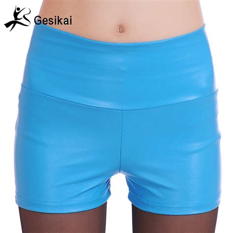 Womens Faux Leather Tight Pu Shorts Eu Fashion High Waist Shorts Work Out Sexy Short Zentai