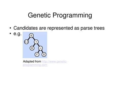 ppt evolution strategies evolutionary programming genetic programming michael j watts
