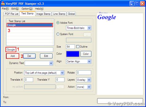 add pdf stamp verypdf knowledge base