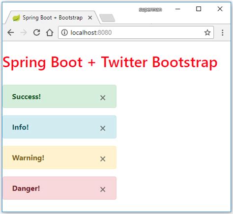 code ví dụ spring boot với bootstrap static resource css js