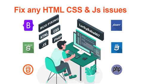 fix html css js bug fix responsive issues edit design layout by luckybaba007 fiverr