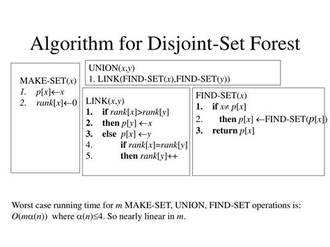 ppt disjoint sets data structure chap 21 powerpoint presentation free download id 640414