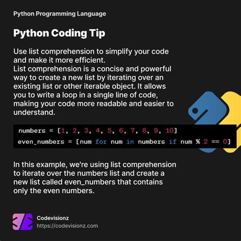 use list comprehension to simplify your code and make it more efficient list comprehension is a