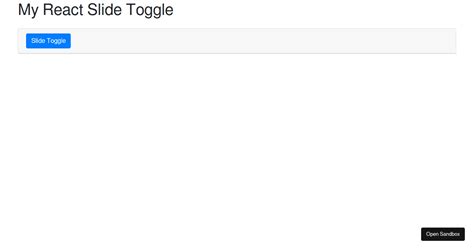 React Slide Toggle Codesandbox
