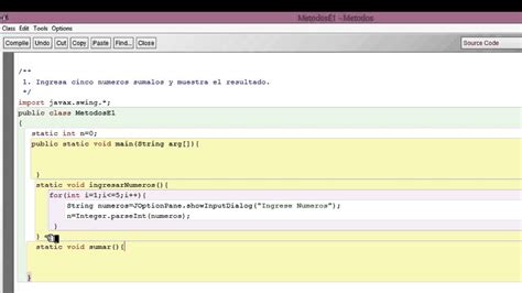 metodos en java ejemplo 1 youtube