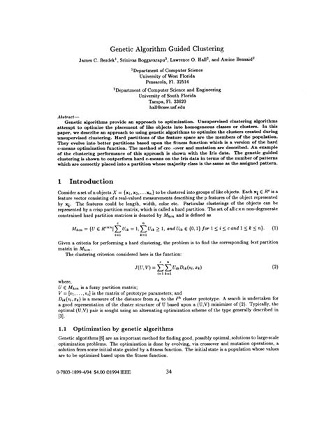 pdf genetic algorithm guided clustering