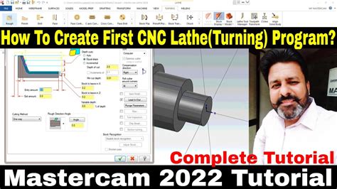 Mastercam 2022 Lathe Tutorial How To Start Create Cnc Turning First