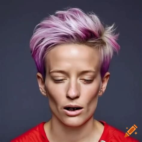 Megan Rapinoe And Her Twin Sister Sleeping With Mouth Open Slightly On Craiyon