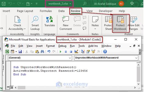Excel VBA Unprotect Workbook With Password 7 Practical Methods