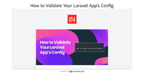 How To Validate Your Laravel App S Config