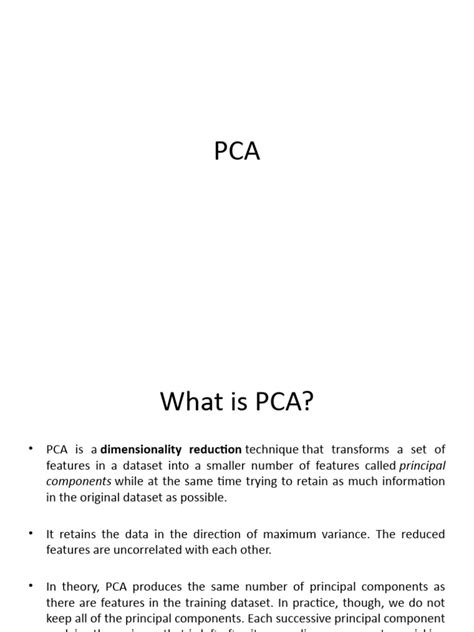 pca pdf principal component analysis eigenvalues and eigenvectors