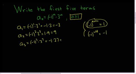 find first five terms of arithmetic sequence