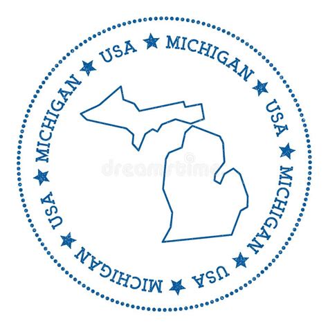 Mapa Del Vector De Michigan Con El Interior De La Bandera Aislado En Un 56658 The Best Porn