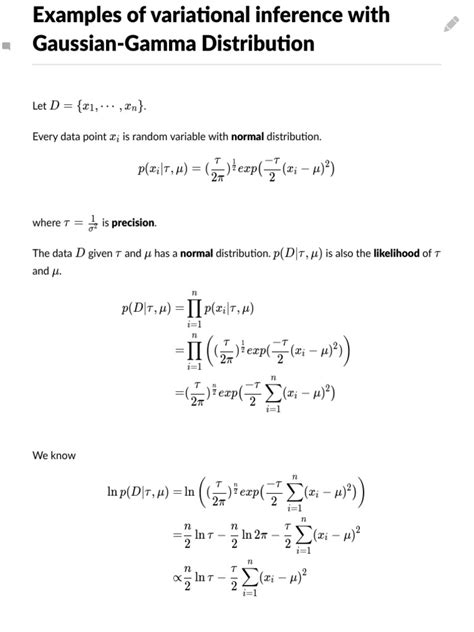 examples of variational inference with gaussian gamma distribution pdf statistical analysis