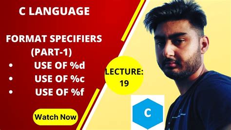 format specifiers use of d c and f programming in c youtube