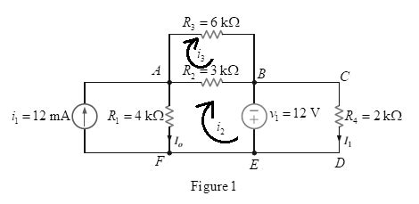 Use Loop Analysis To Find I O And I 1 In The Network In Fig P3 84