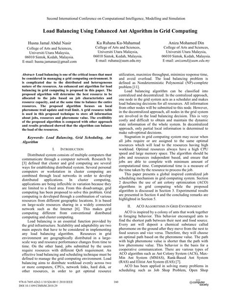 pdf load balancing using enhanced ant algorithm in grid computing