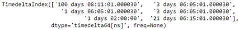 Python Pandas TimedeltaIndex Insert StackLima