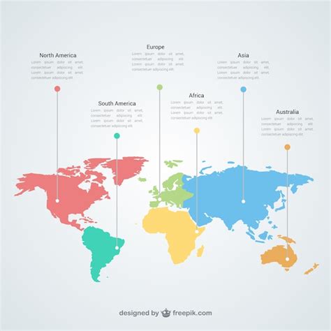 World Map Infographic Template