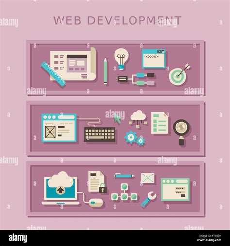 flat design concept of web programming development stock vector image and art alamy