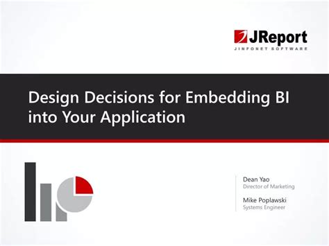 PPT Report Design Decisions For Embedding BI Reporting Tools And
