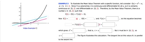 solved example 3 to illustrate the mean value theorem with a