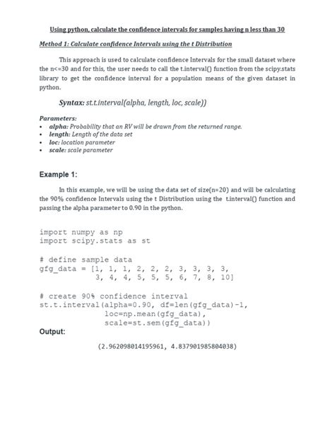 3 calculate the confidence intervals pdf confidence interval mean