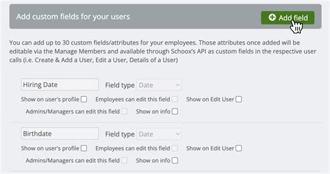 adding custom attributes fields to academy member profiles schoox