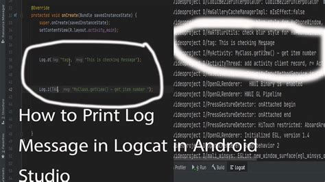 How To Print Log Message In Logcat In Android Studio YouTube